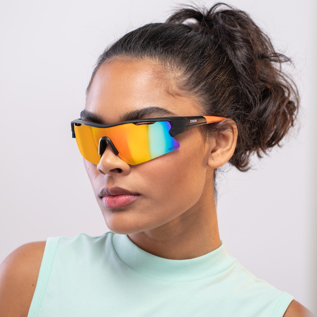 Óculos de Sol Oxer com Proteção Solar Flut Espelhada KTA24556 - Adulto ...