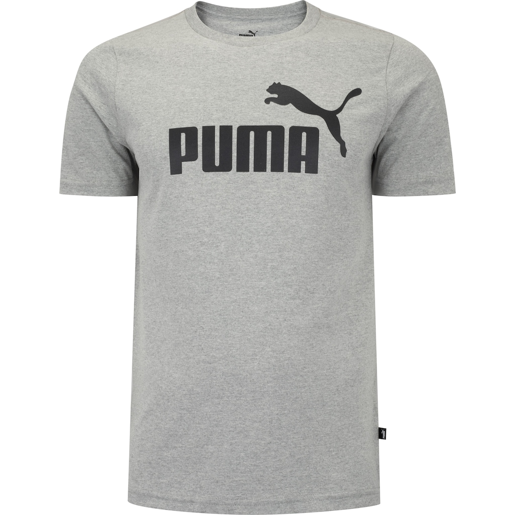 Camiseta Puma Masculina Manga Curta Essentials Logo Tee em Promoção ...