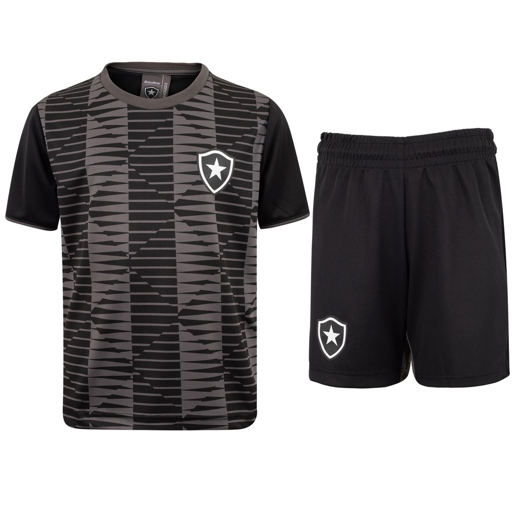Kit de Uniforme do Botafogo Infantil Braziline Mini Craque Camiseta ...
