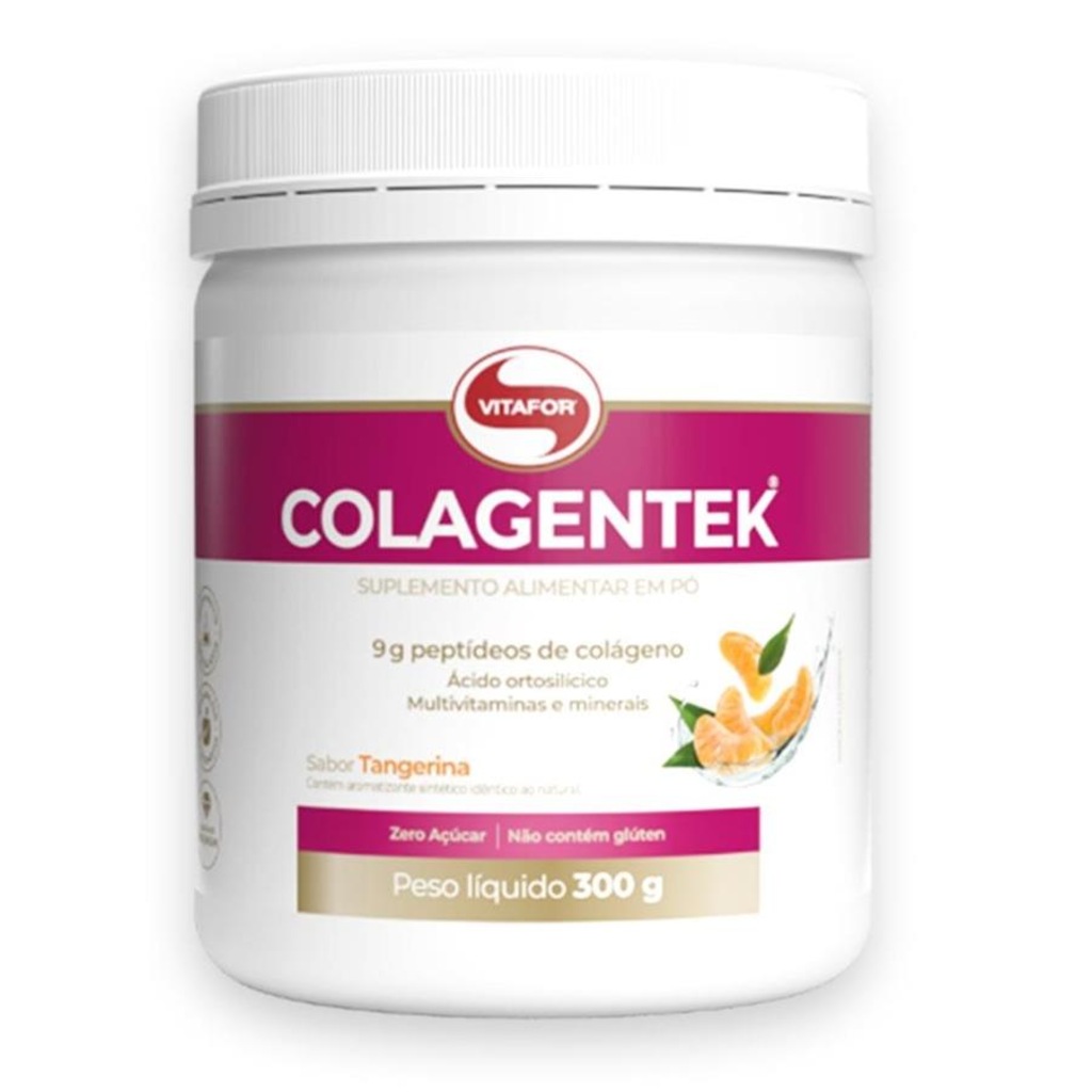 Colágeno Hidrolisado Colagentek Vitafor - Tangerina - 300g em Promoção ...