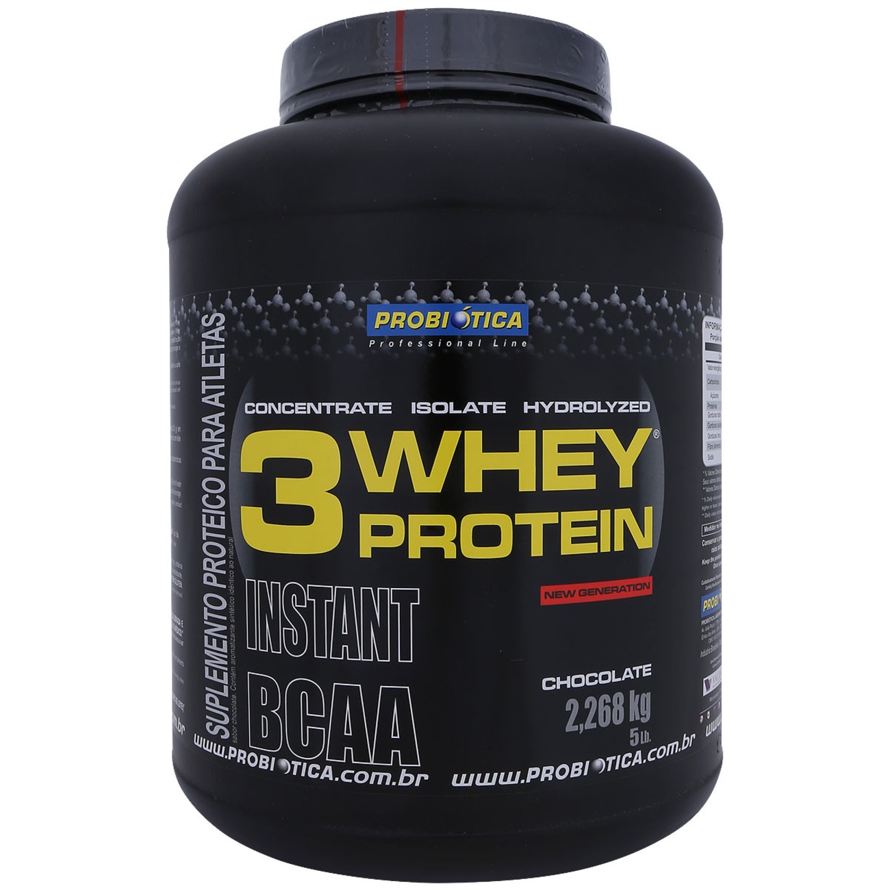 Whey Protein 3 - 2,268 Kg - Sabor Chocolate - Probiótica | Centauro