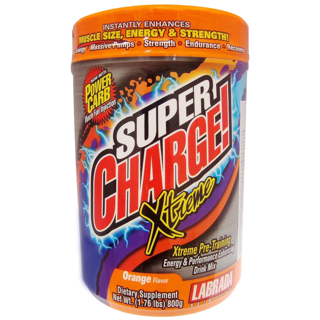 Pré-Treino Labrada Nutrition Super Charge Xtreme - Laranja - 908g | Centauro