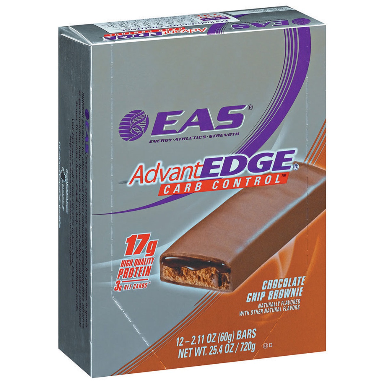AdvantEdge Carb Control Bar – 720 g – Sabor Chocolate Chip Brownie ...