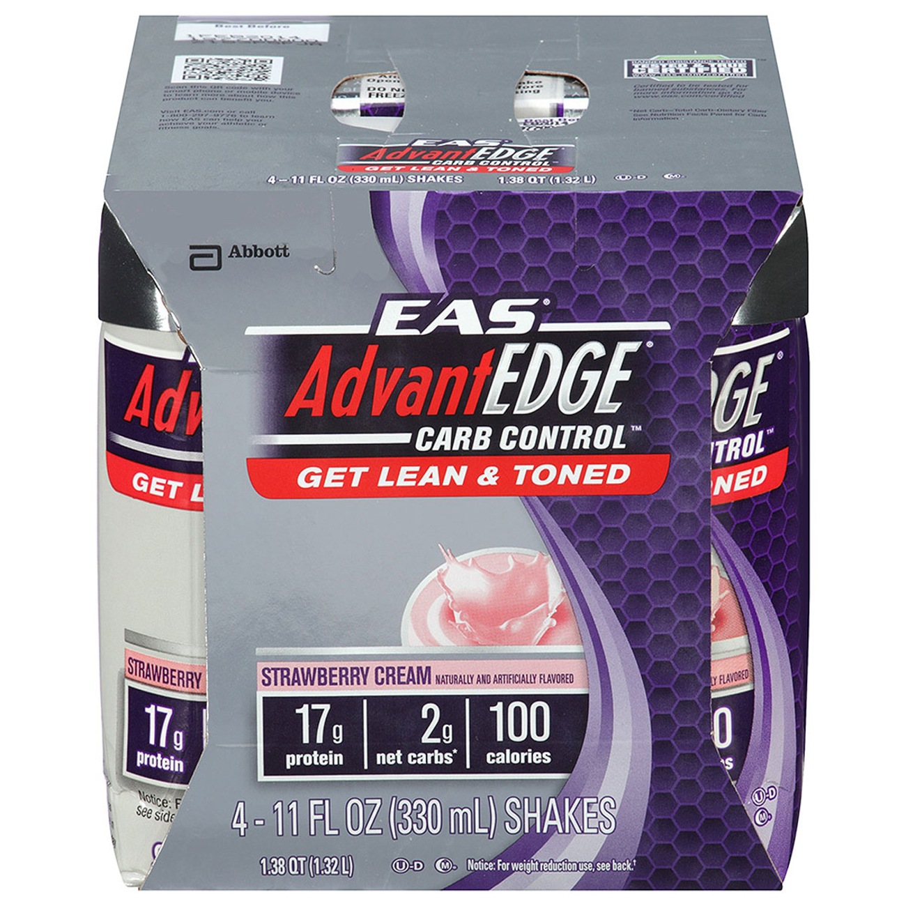 Proteína EAS AdvantEdge Carb Control – 330 ml Cada - 4 Unidades – Sabor ...