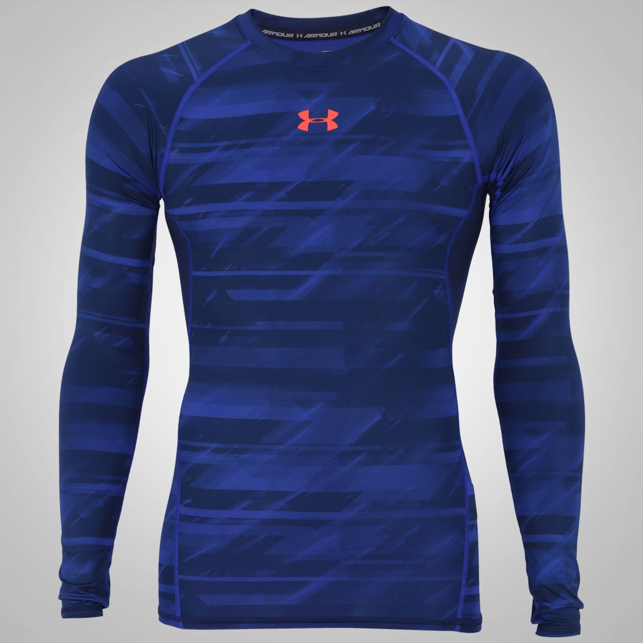 Camiseta de Compressão Manga Longa Under Armour Print - Masculina ...