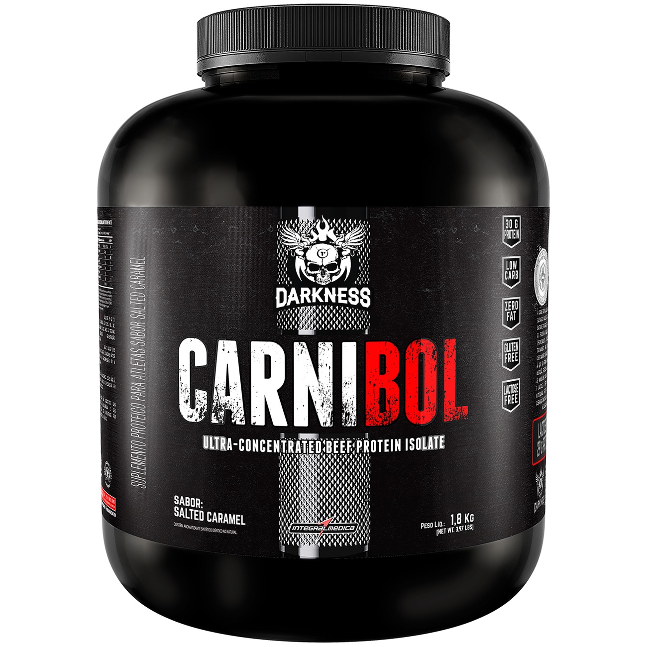 Whey Protein Integralmédica Salted Caramel Carnibol Darkness - 1,8Kg ...