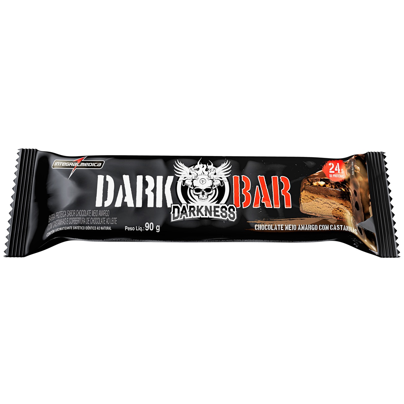 Dark Bar Darkness Integralmédica - Chocolate Meio Amargo com Castanhas ...