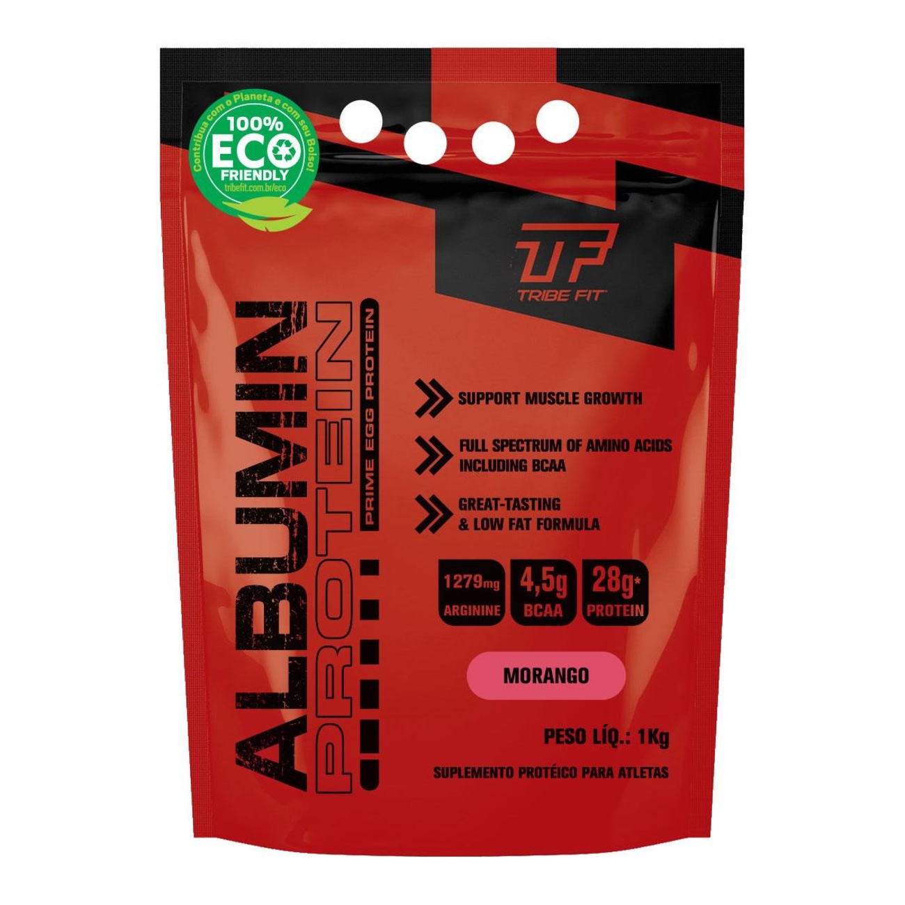 Albumin Protein Prime EGG - Tribe Fit - 1kg Morango | Centauro