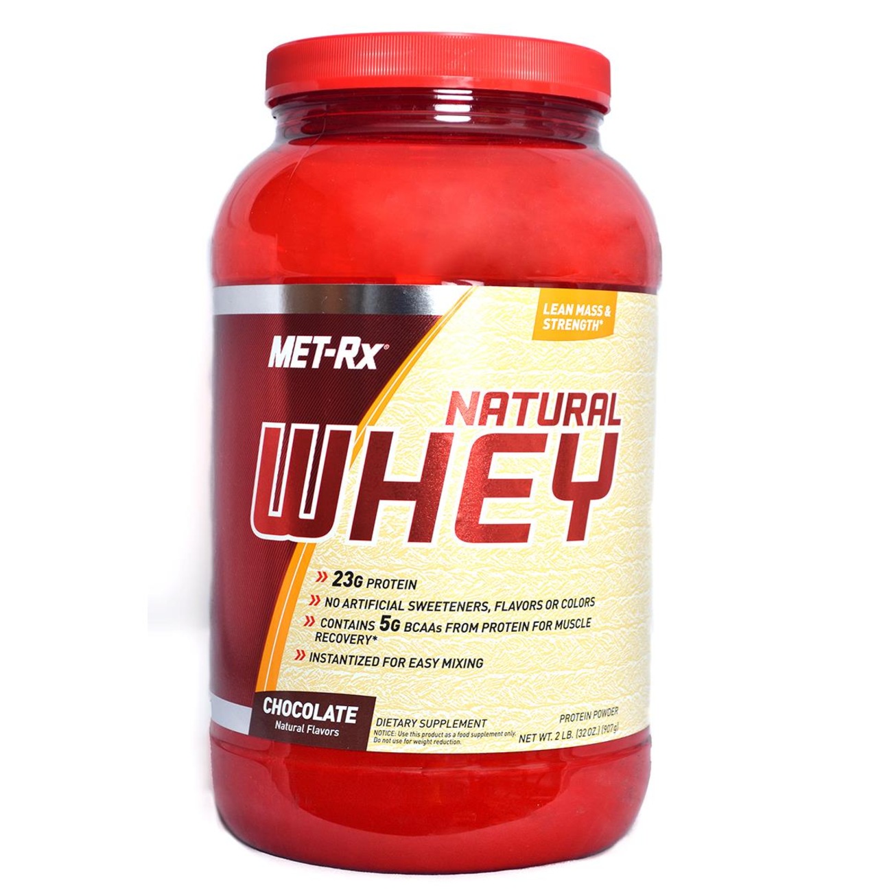 Whey Protein Met-Rx 100% Natural Whey - Chocolate - 2 Lbs | Centauro