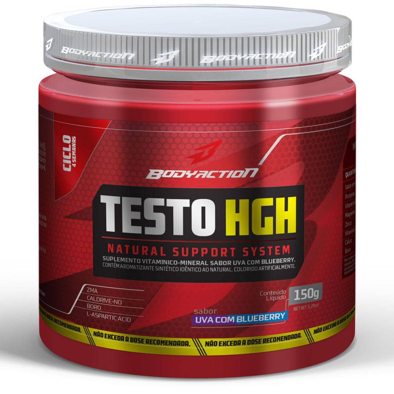Testosterona Body Action Testo HGH - Uva - 150g | Centauro