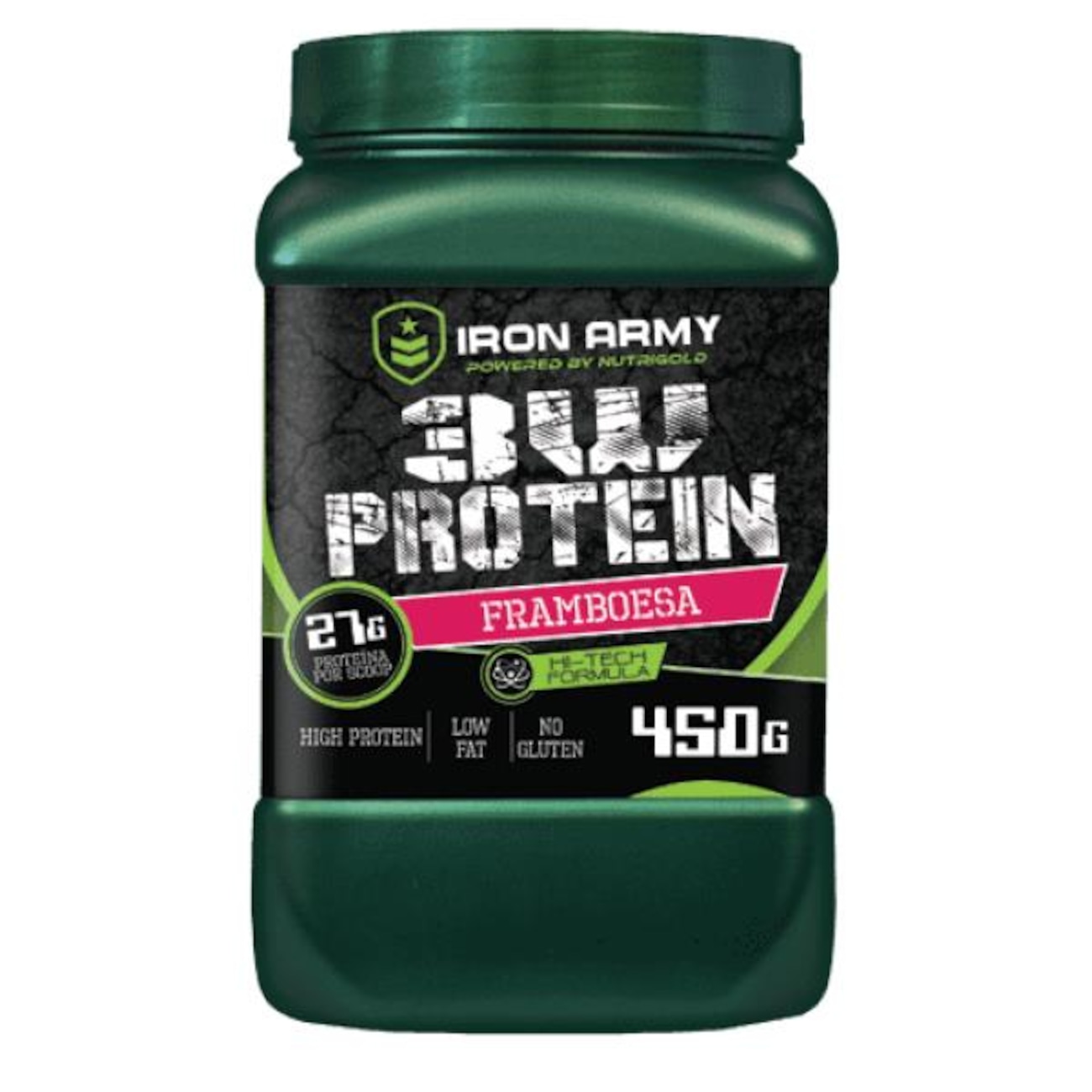 3W Protein - 450g - Framboesa - Iron Army | Centauro