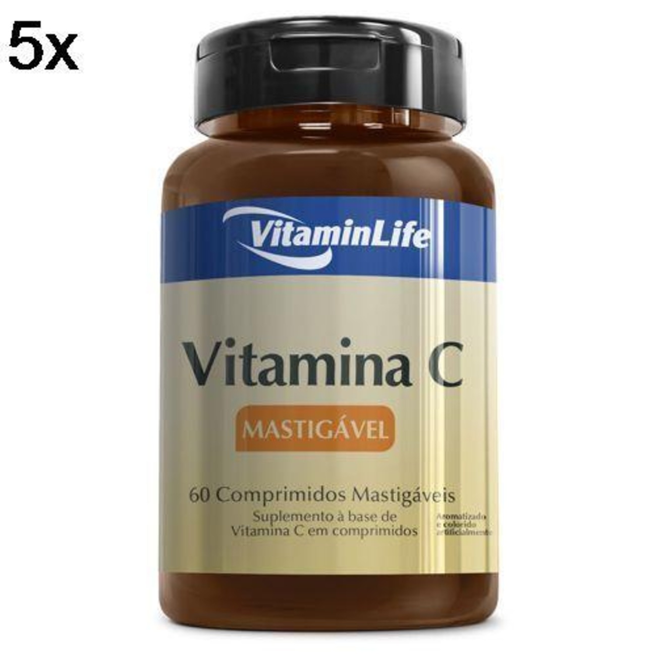 Vitamina C VitaminLife em Comprimidos Mastigáveis - 60 Comprimidos - 5 ...