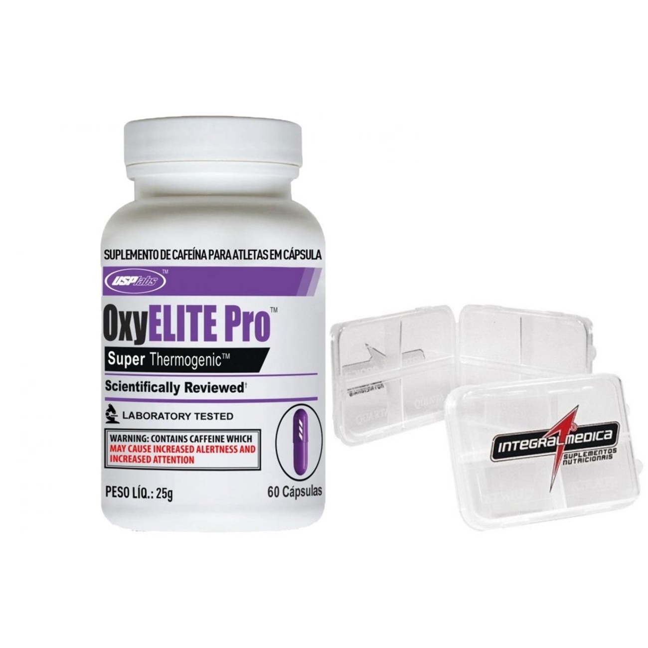 OxyElite Pro USP Labs - 60 Capsulas + Porta Cápsulas | Centauro