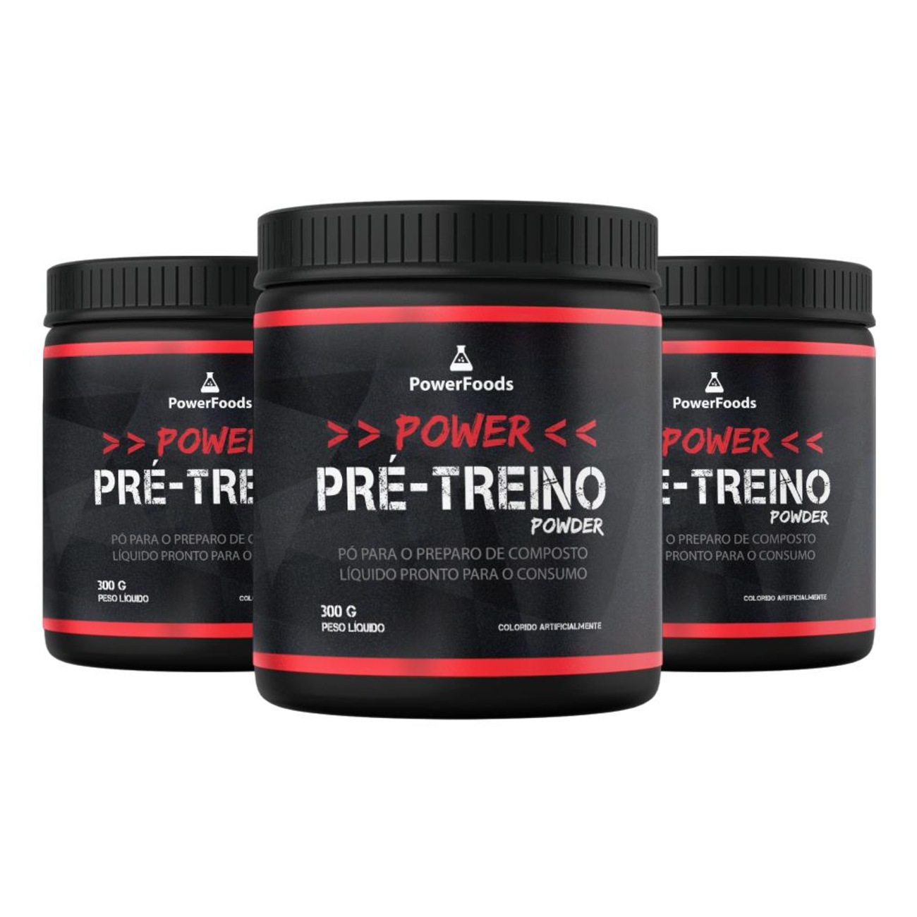 Monster Pré-Treino PowerFoods - Limão - 300g - 3 Potes | Centauro