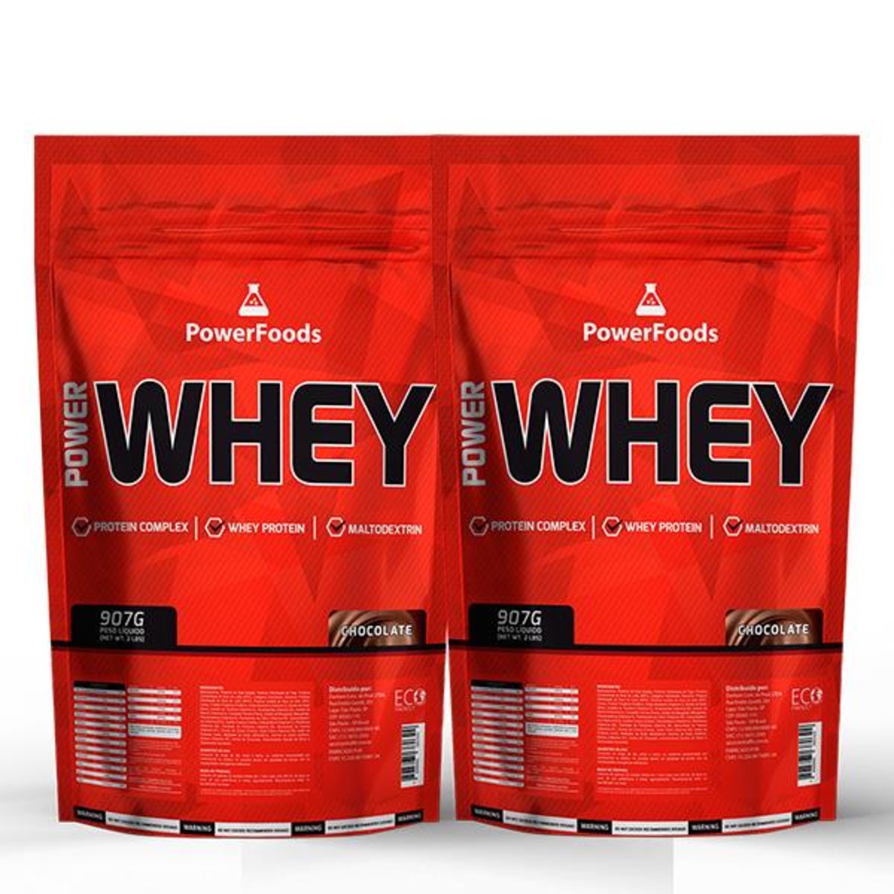 Power Whey PowerFoods Refil - Chocolate - 2 Pacotes | Centauro