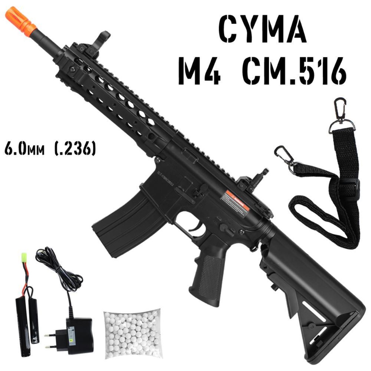 Rifle Airsoft Elétrico Cyma M4 CM516 Bivolt | Centauro