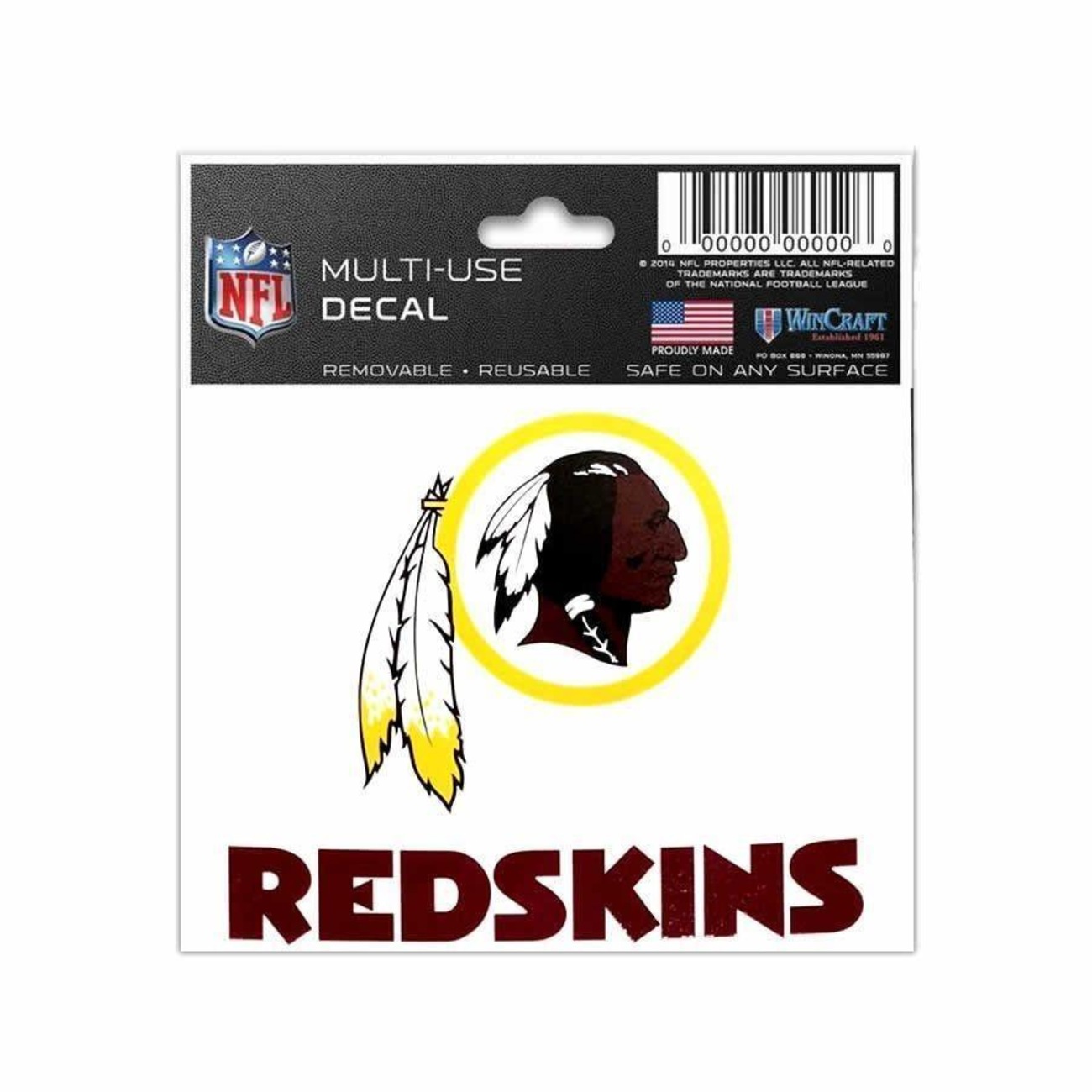 Adesivo Multi-Uso NFL Washington Redskins - 8x10 | Centauro