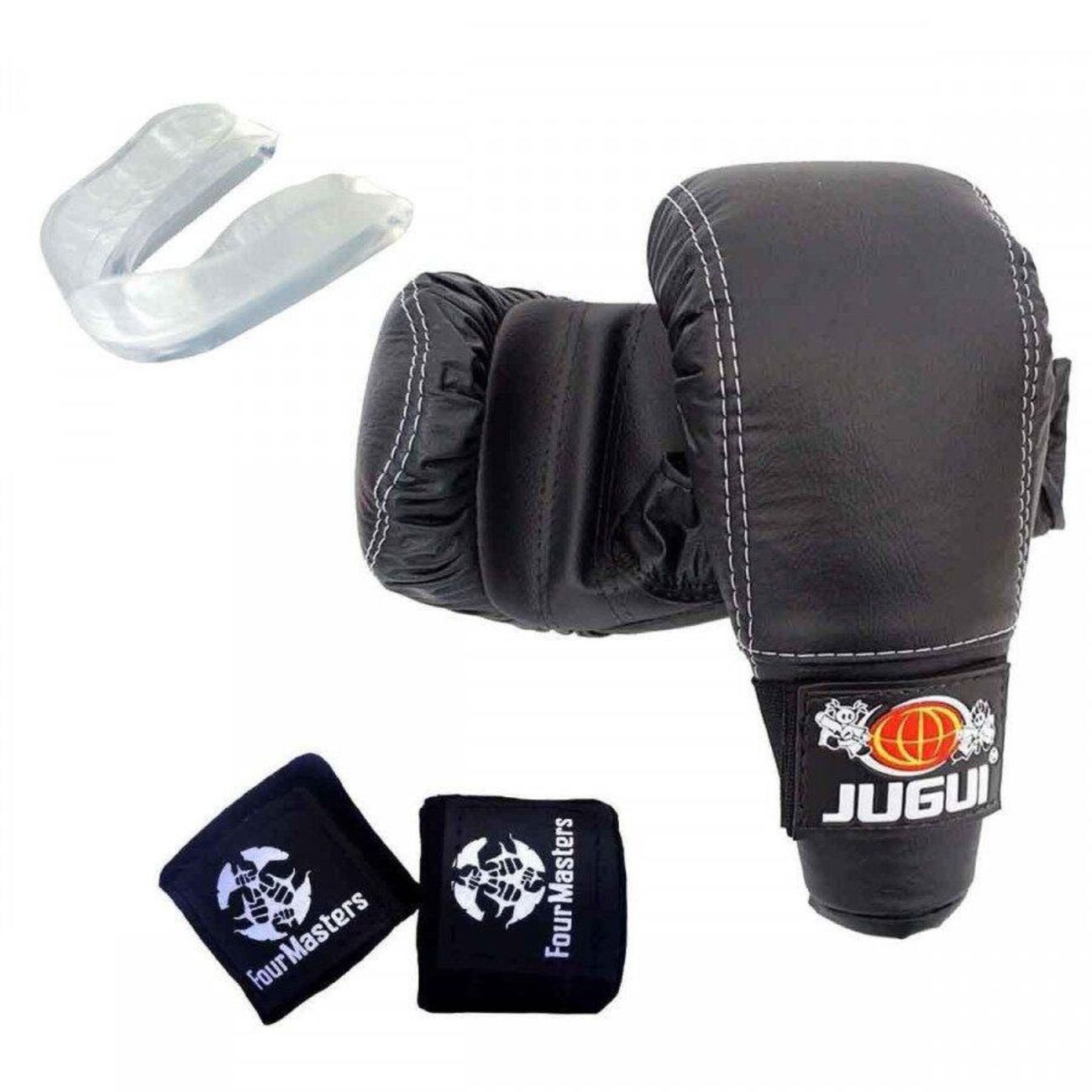 Kit Luva Jugui Bate Saco + Bandagem + Protetor bucal Lutas MMA | Centauro