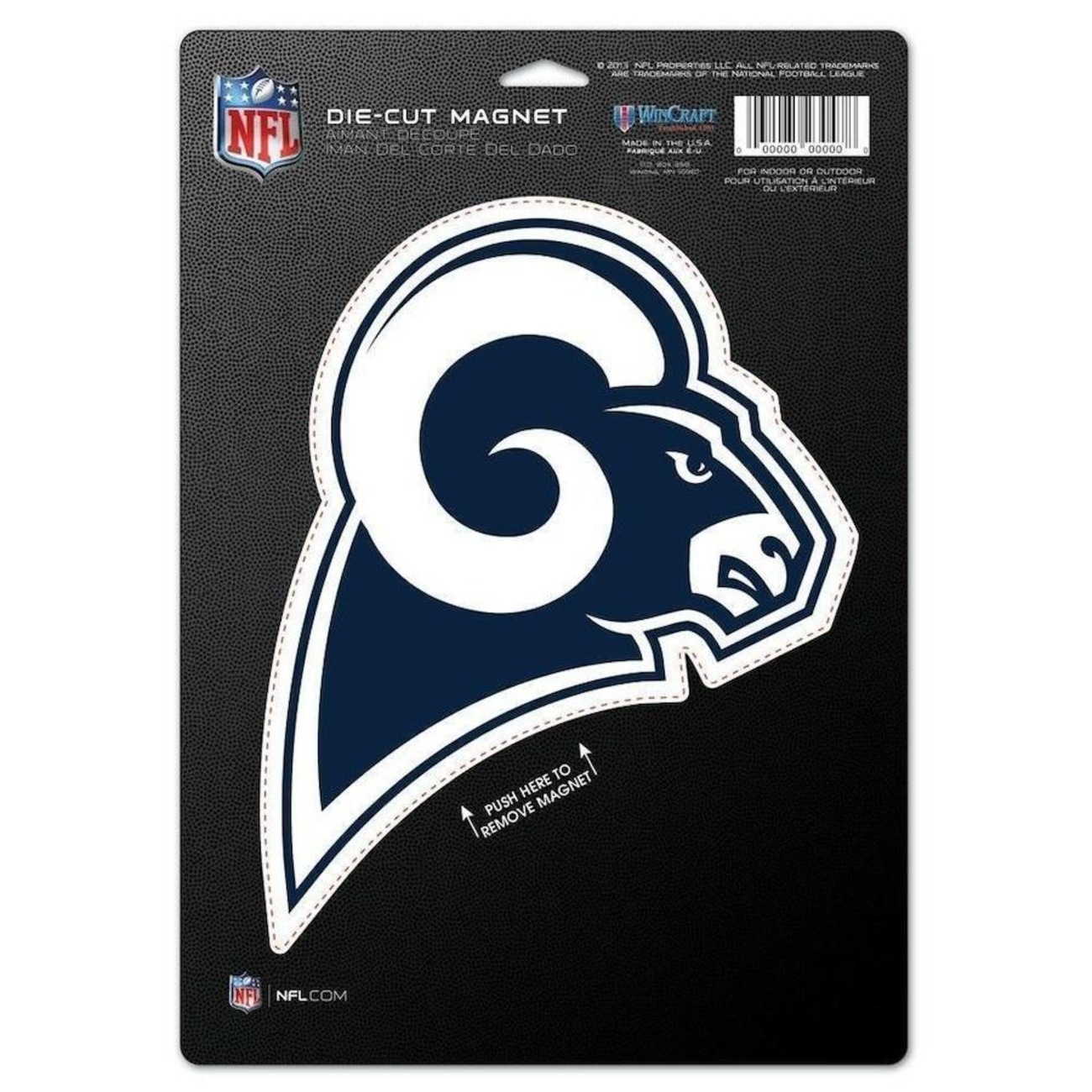 Imã Magnético Vinil Los Angeles Rams NFL - 7X12cm | Centauro