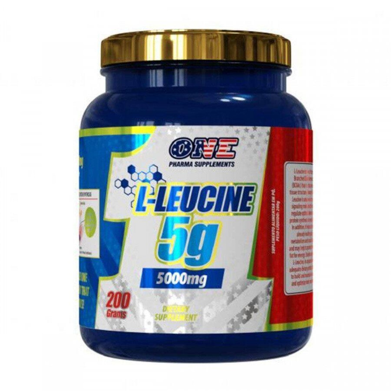 L-Leucine One Pharma Supplements 5g - Sem Sabor - 200g | Centauro