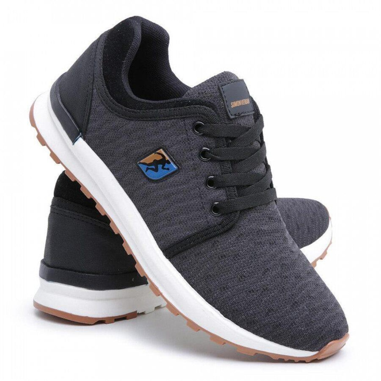 Tênis Simon Vergan Sneaker Jogger Casual Macio Conforto Dia a Dia ...