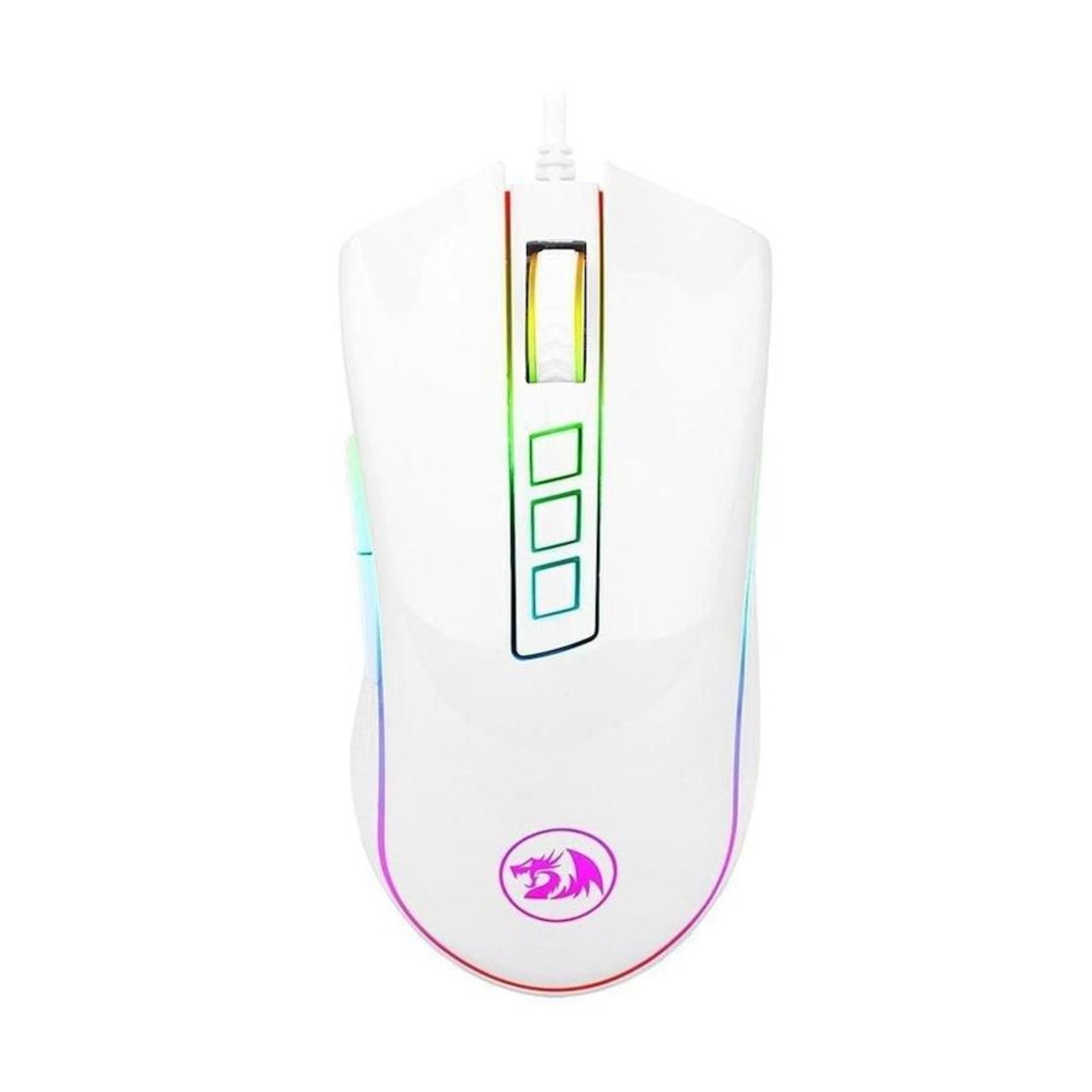 Mouse Gamer Redragon Cobra M711W Lunar White RGB 10000 DPI com fio ...