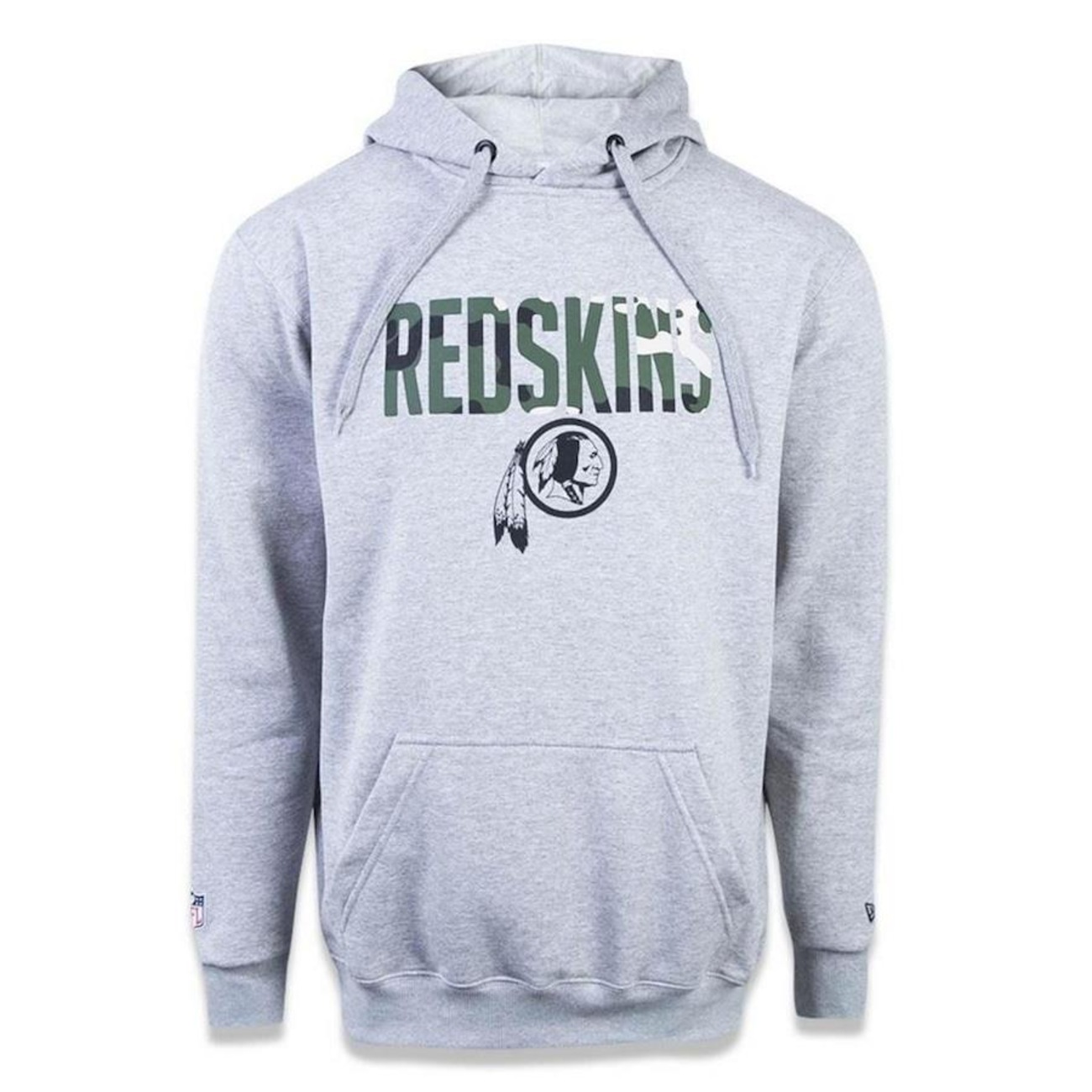 Blusão com Capuz New Era Washington Redskins Canguru Lettering ...