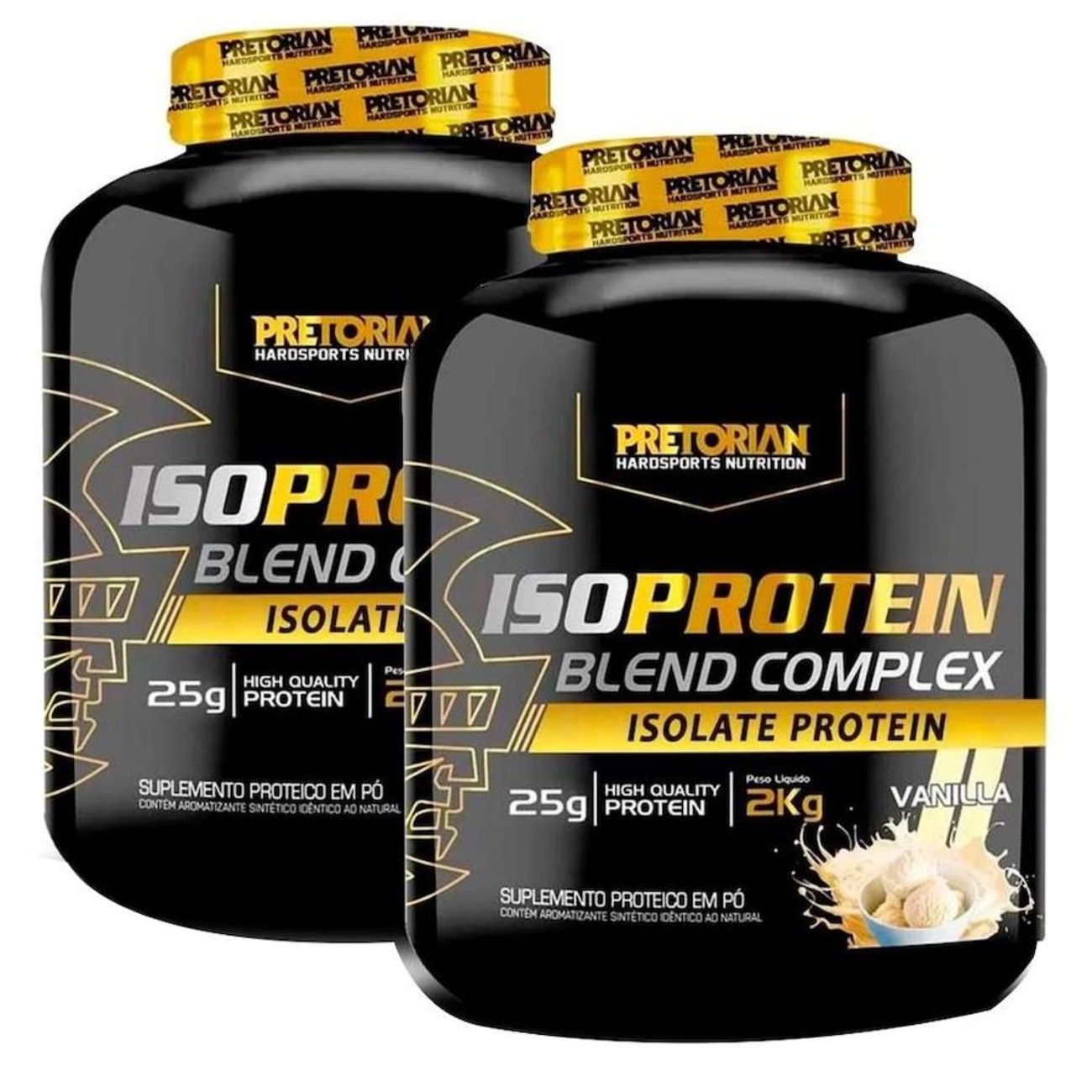 Whey Iso Protein Complex Blend Pretorian - Baunilha - 2Kg - 2 unidades ...