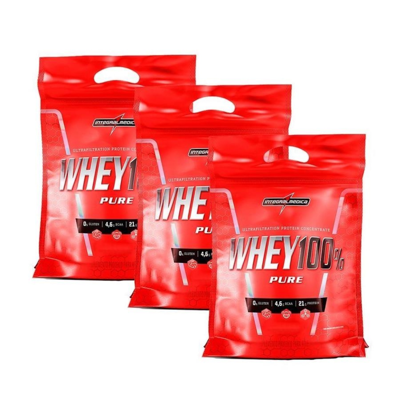 Combo Integralmédica: 3 Whey Protein 100% Pure Nutri Concentrado ...