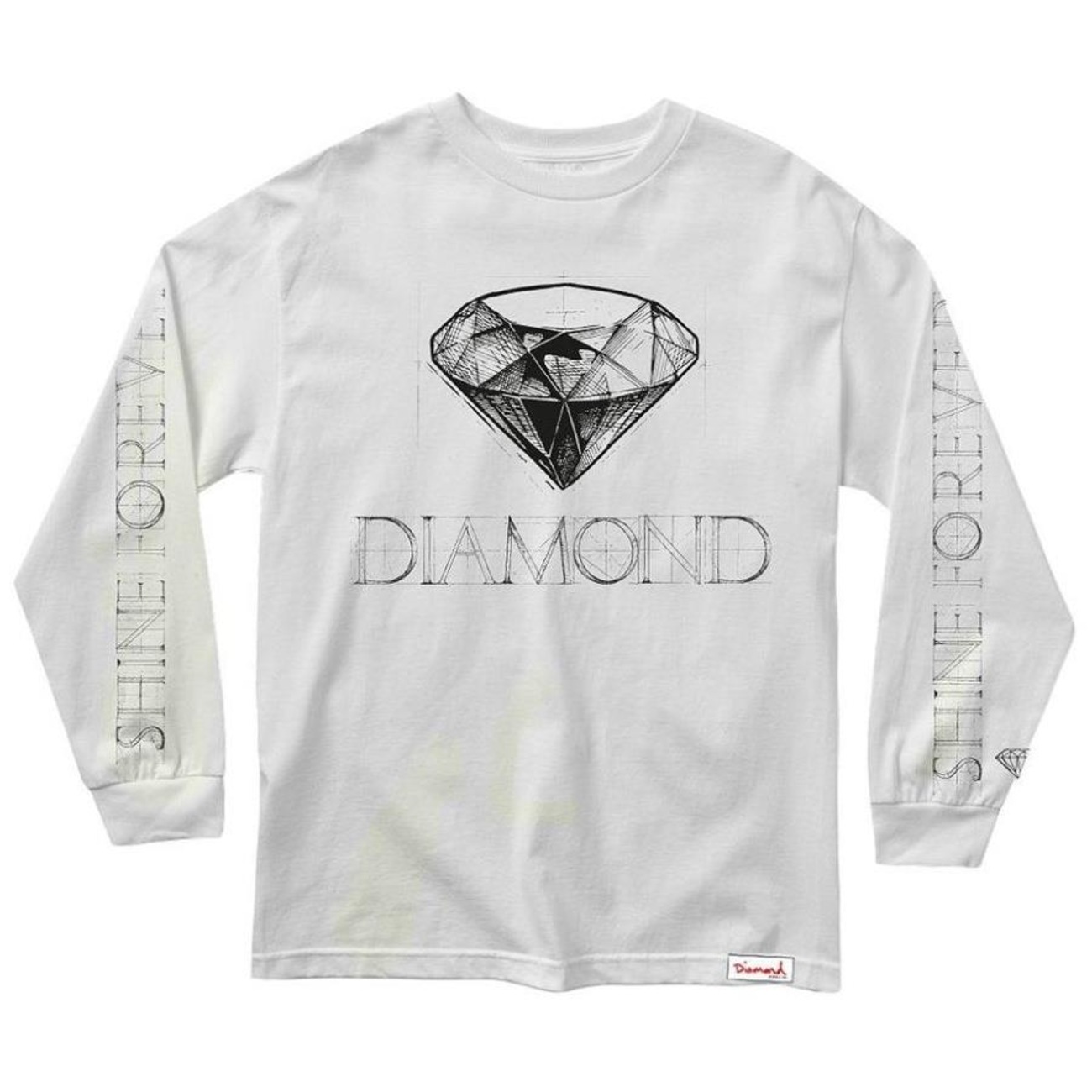 Camiseta Manga Longa Diamond Blueprint - Masculina | Centauro