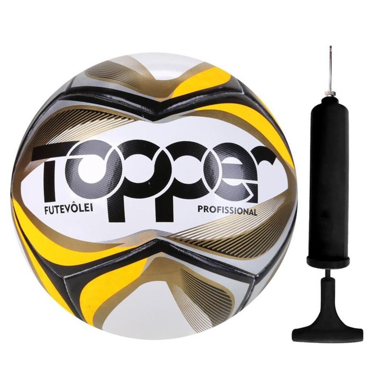 Kit Bola Futevôlei Topper Pró + Bomba de Ar | Centauro