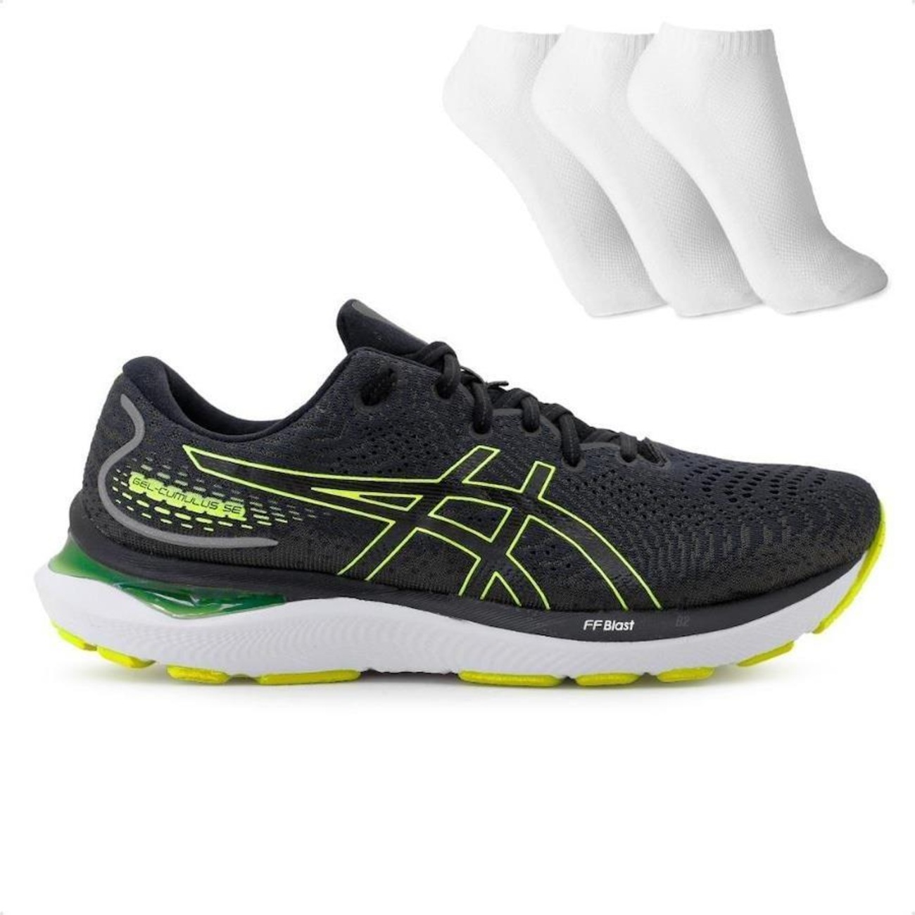 Kit Asics: Tênis Gel Cumulus 24 + 3 Pares de Meias - Masculino em ...