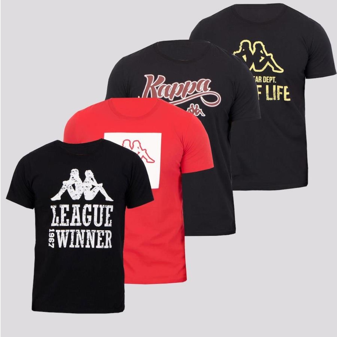 Kit de Camisetas Kappa Style com 4 Unidades - Masculino | Centauro