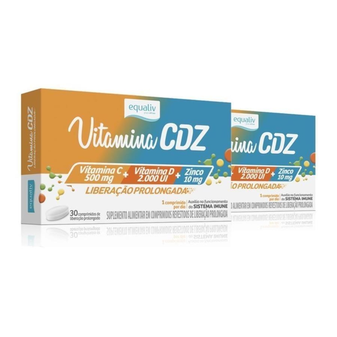 Kit de Vitamina Cdz Zinco + C + D Equaliv - 30 Cápsulas - 2 unidades ...