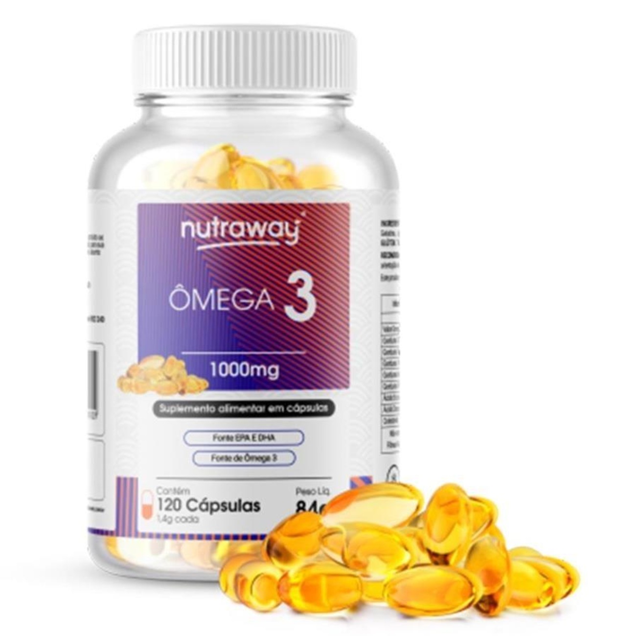 Ômega 3 1g Nutraway 120 cápsulas | Centauro