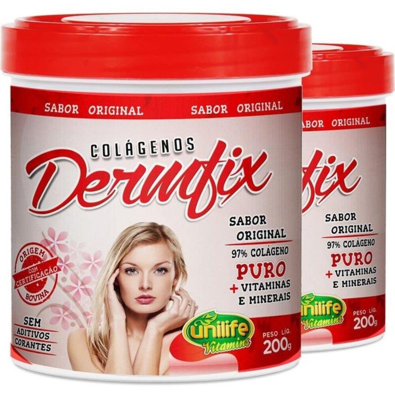 Kit 2 Colágeno Hidrolisado Dermfix em Pó Unilife - 200g - 2 Unds | Centauro