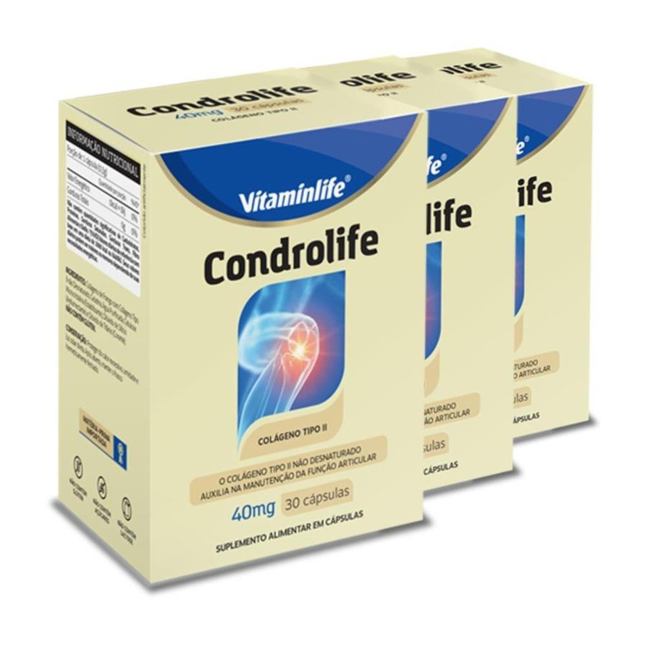Kit de Condrolife Vitaminlife 30 cápsulas - 3 unidades | Centauro