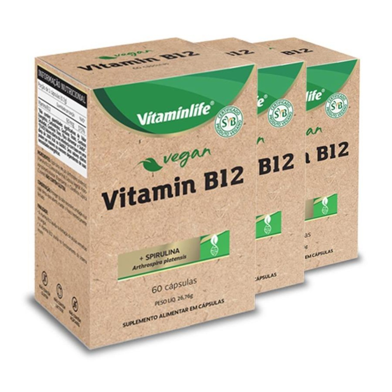 Kit de Vitamin B12 Veganas VitaminLife - 120 cápsulas - 3 unidades ...