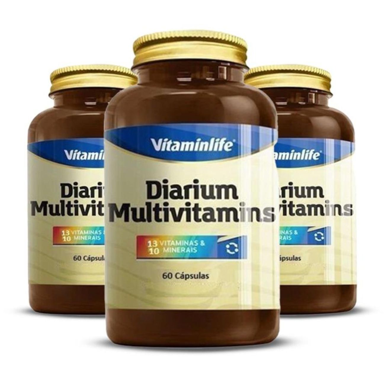 Kit de Diarium Multivitamins Vitaminlife - 120 cápsulas - 3 unidades ...