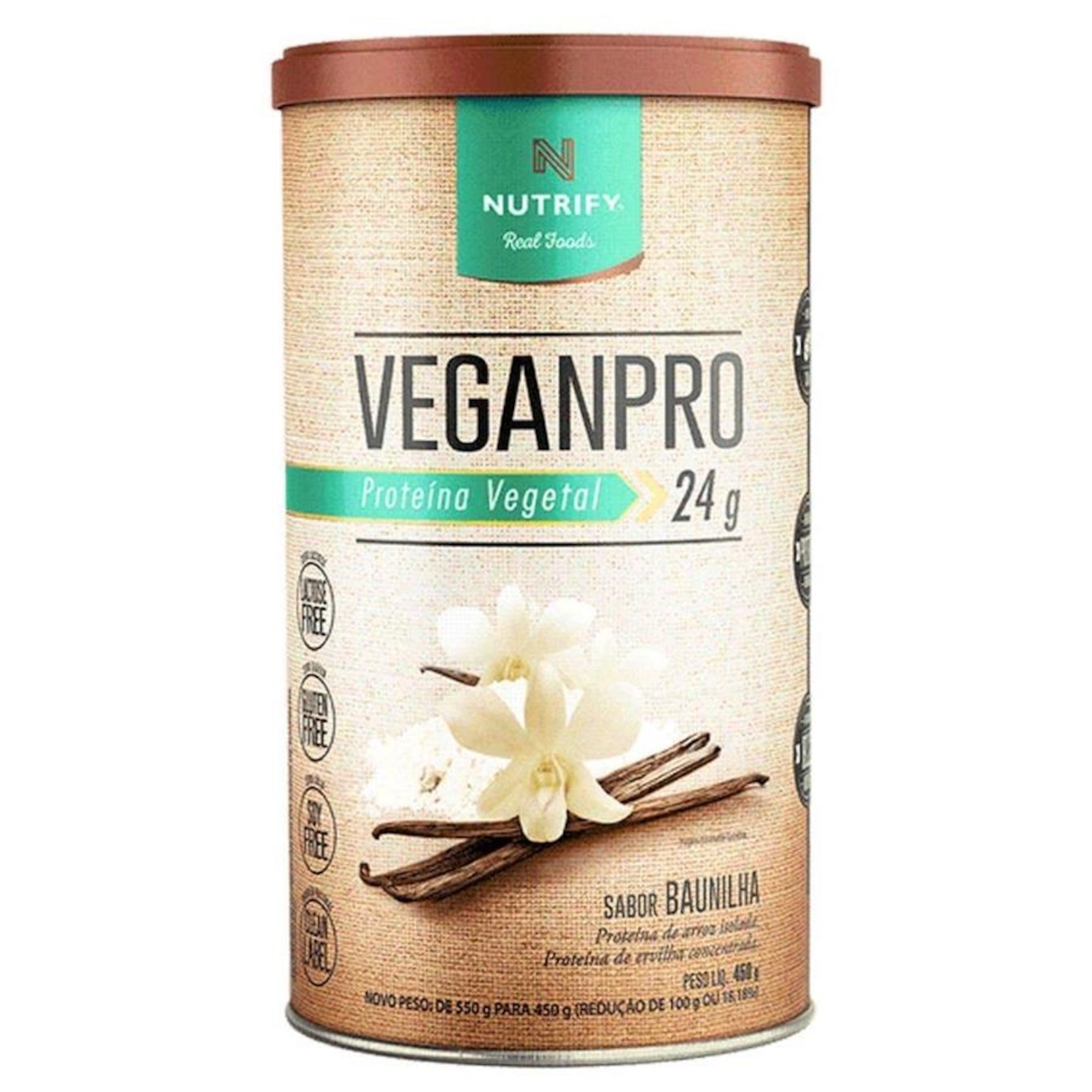 Whey Vegano Isolado Nutrify Vegan Pro Proteina Vegetal - Bauniha - 450g | Centauro