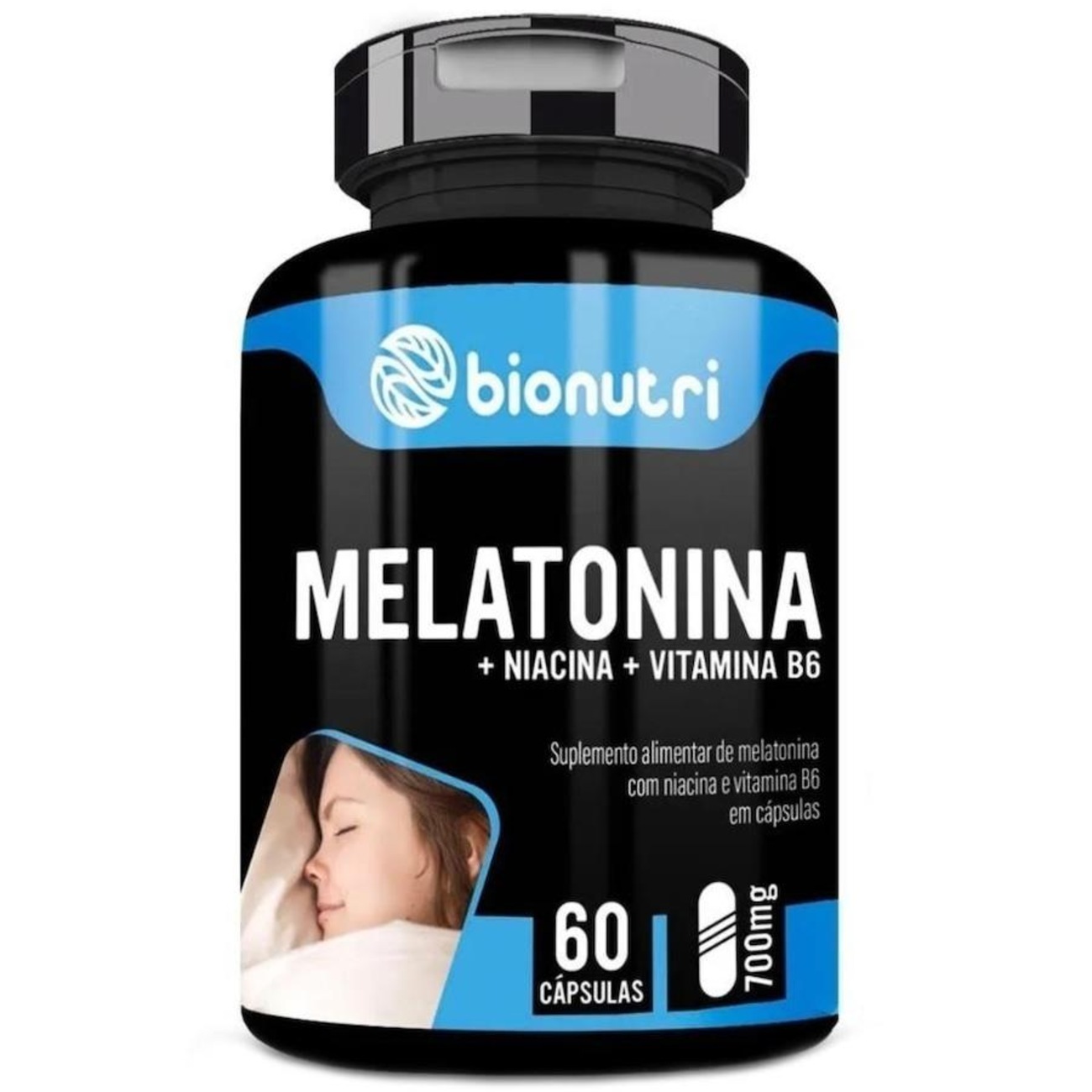 Melatonina Niacina Vitamina B6 500mg Bionutri - 60 Caps | Centauro