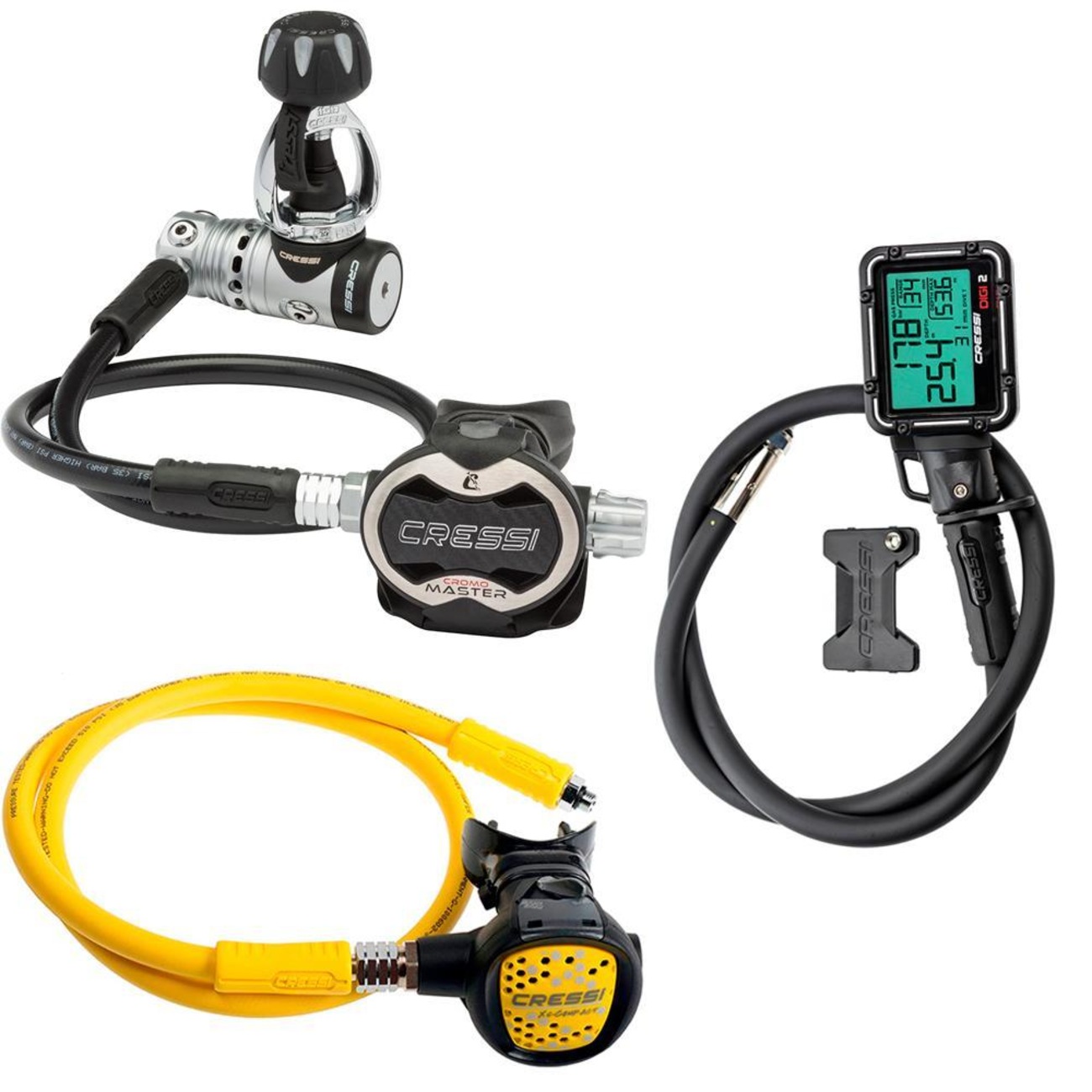 Kit de Mergulho Cressi: Regulador para Mergulho AC25 Master Cromo ...
