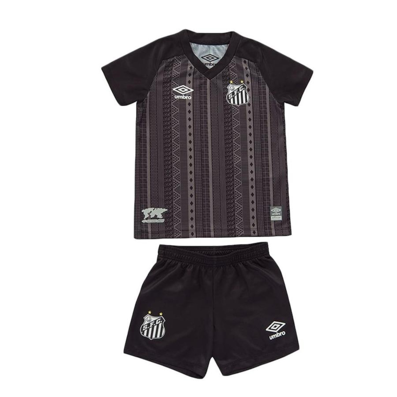 Kit de Uniforme Umbro Santos Oficial 3 2022 - Infantil | Centauro