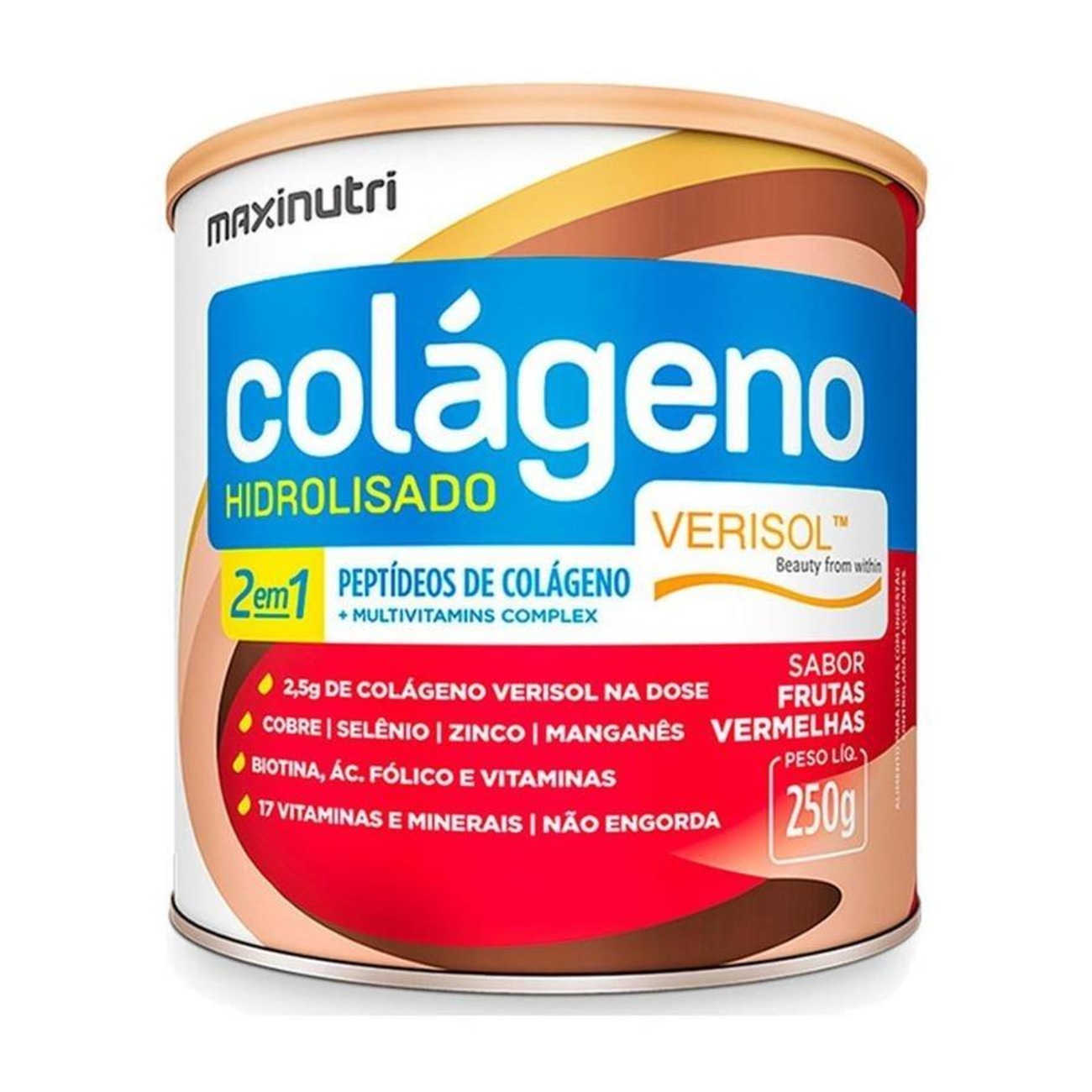 Colágeno Maxinutri Verisol Lata Frutas Vermelhas - 250g | Centauro