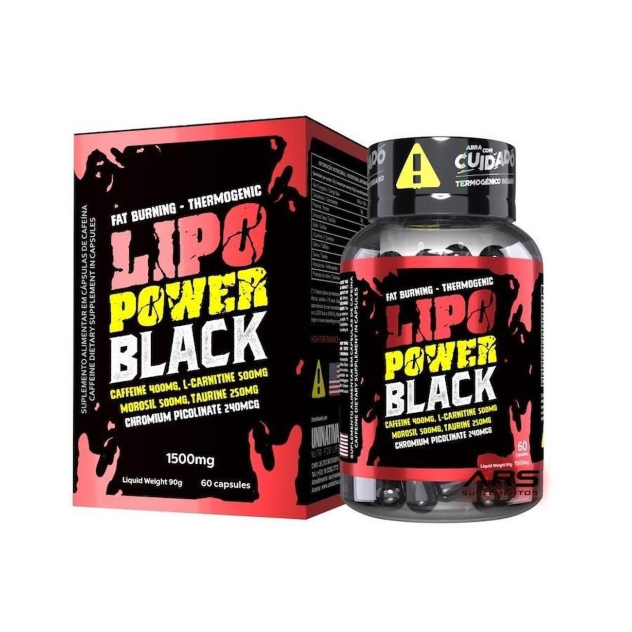 Termogênico Lipo Power Black Uninativa - 60 Cáps | Centauro