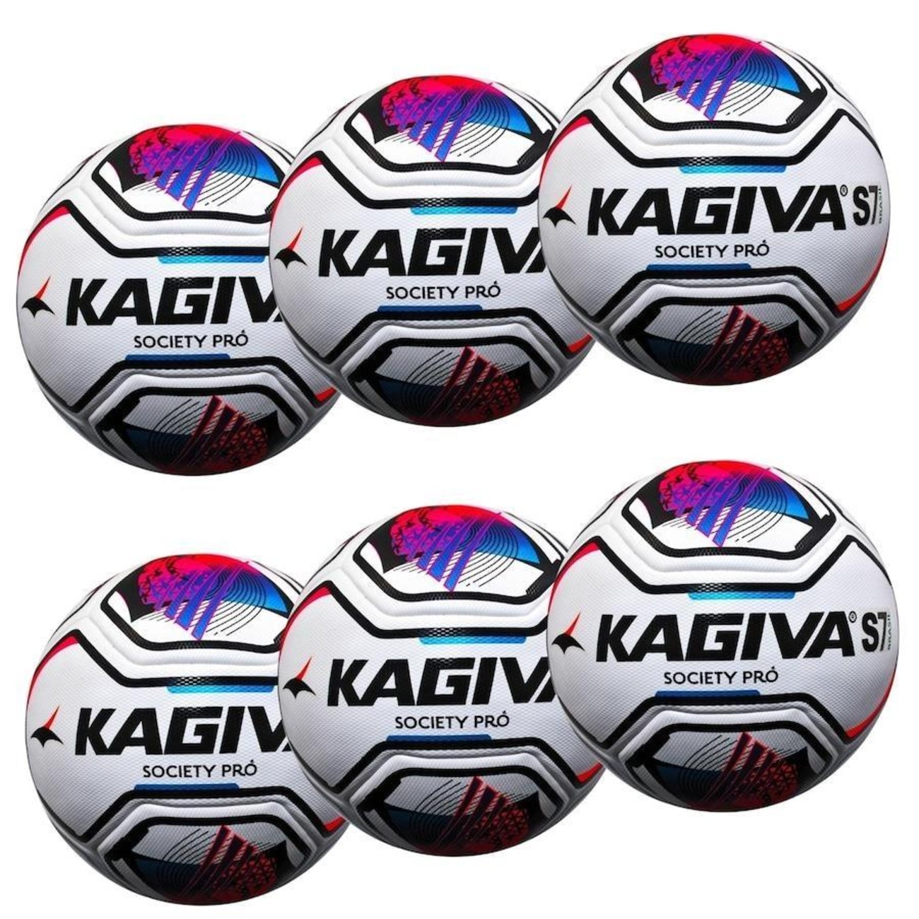 Kit de Bolas de Society Kagiva S7 Brasil Pro com 6 unidades | Centauro