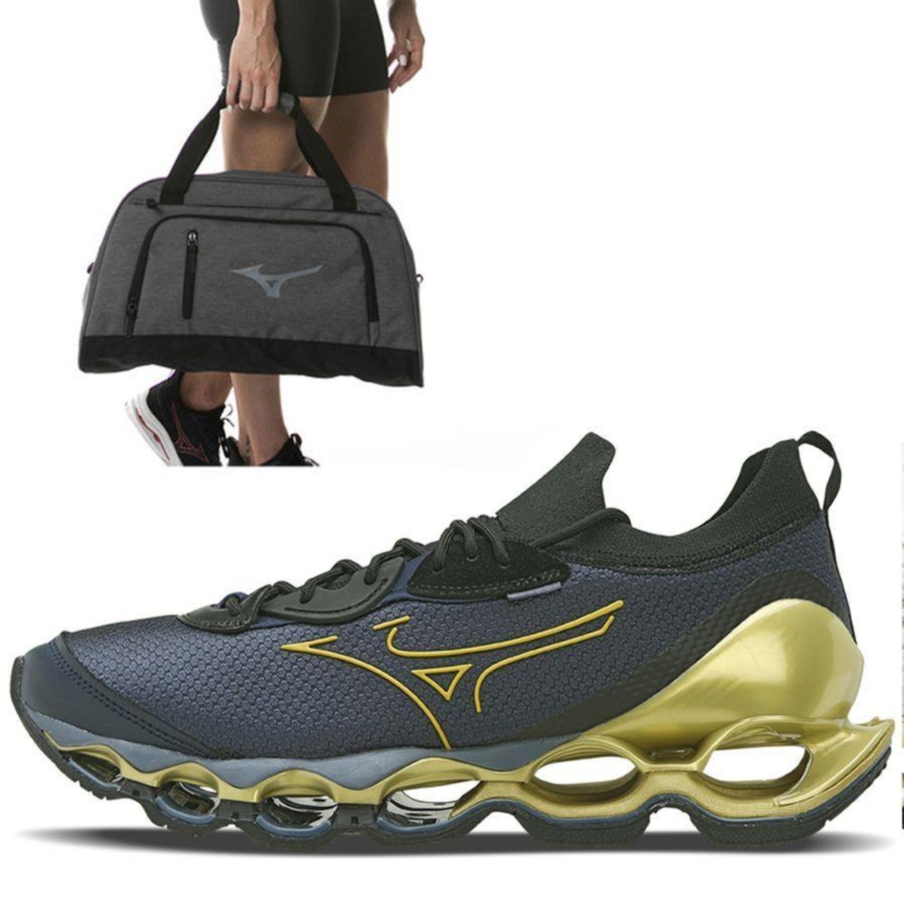 Kit Mizuno com Tênis Wave Prophecy Beta + Mala Gym - 11 Litros - Adulto ...