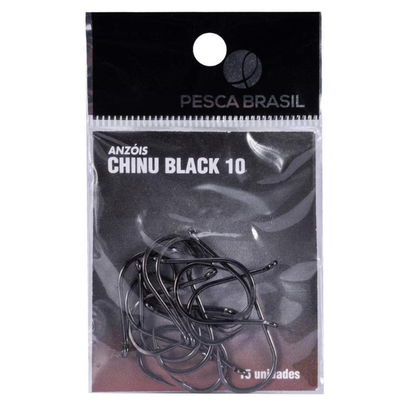 Anzol Pesca Brasil Chinu Black 10 28mm - 15 unidades | Centauro