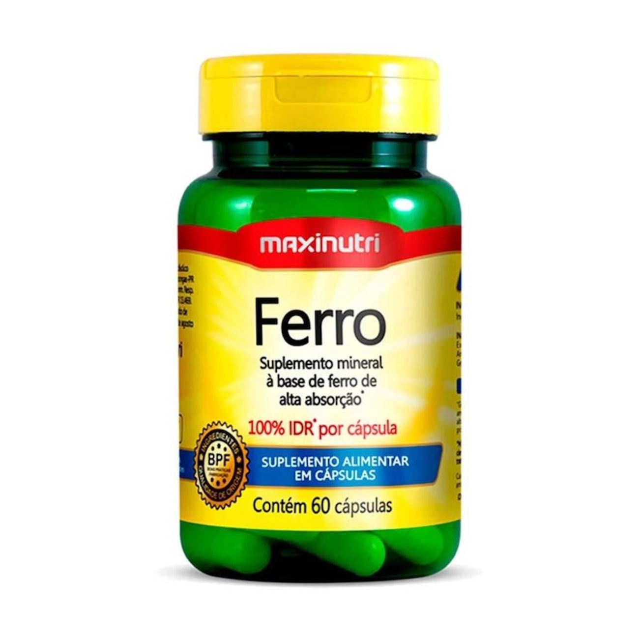 Ferro 100% IDR Maxinutri - 60 Cápsulas | Centauro
