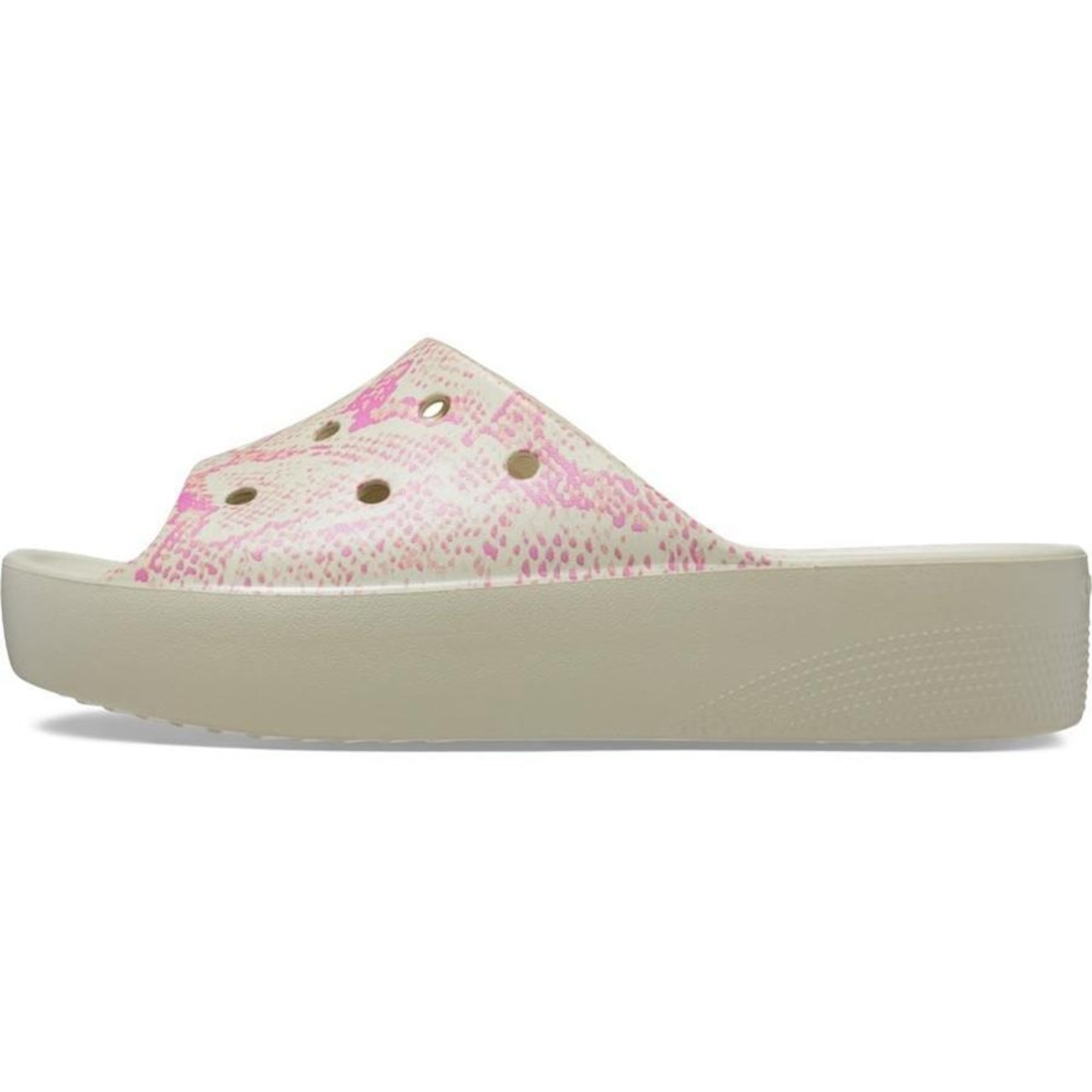 Chinelo Slide Crocs Classic Plataform Snake Print - Feminino | Centauro
